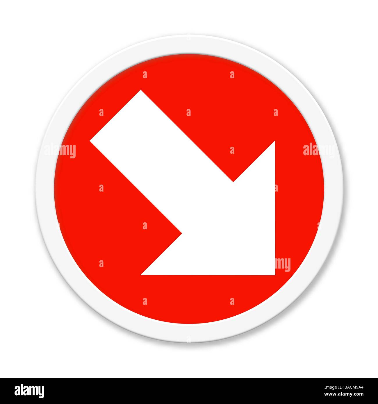 Red downward arrow icon hi-res stock photography and images - Alamy