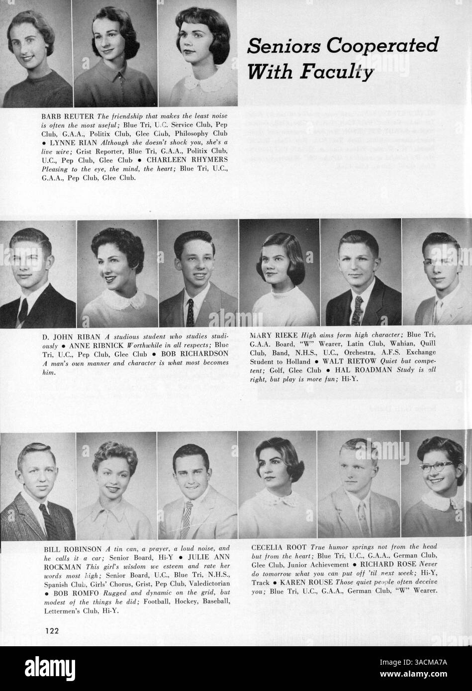The 1958 Wahian Yearbook records student achievements, faculty profiles ...