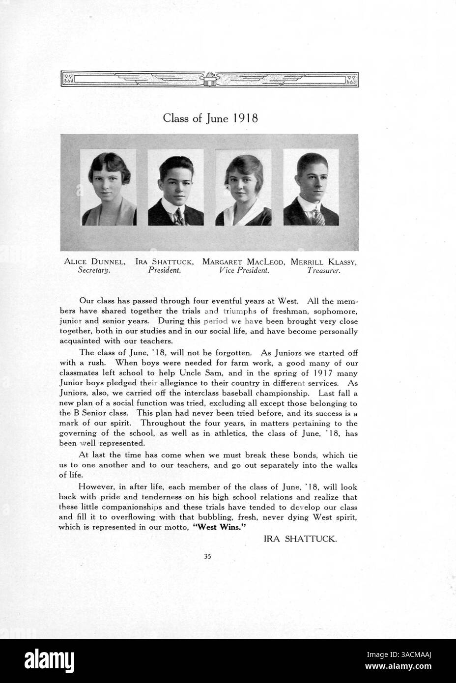 The 1918 Hesperian Yearbook highlights student achievements, faculty members, school events ...