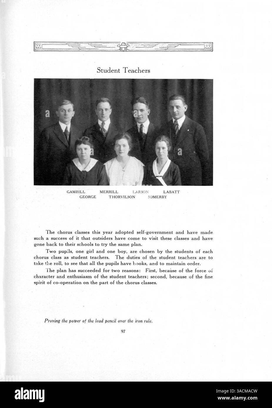 The 1918 hesperian yearbook reflects on west high schools 1917 hi-res stock photography and ...