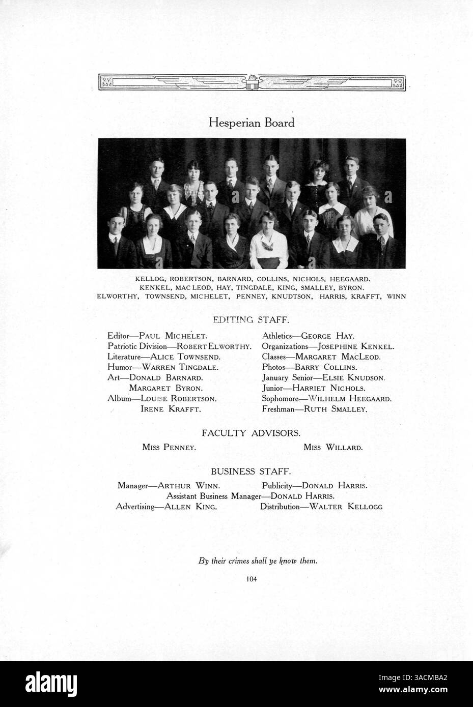 The 1918 edition of the Hesperian Yearbook provides a snapshot of West ...