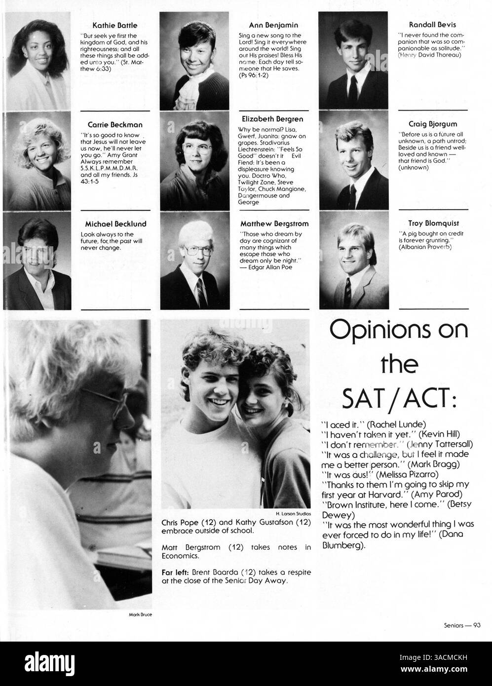 The 1987 Antler yearbook from Minnehaha Academy documents the 1986-1987 ...