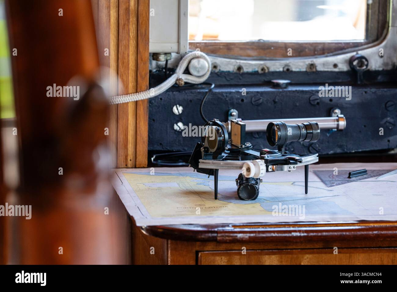 Ortona, Abruzzo, Italy. 4th Apr, 2025. Detail inside the Italian Navy ...