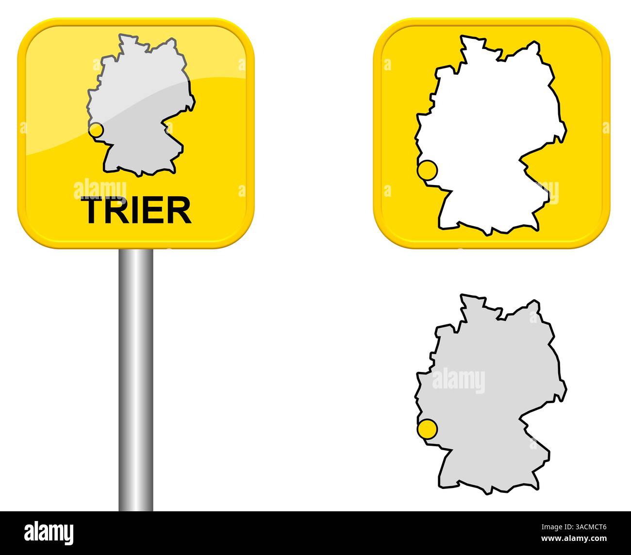 Map of trier hi-res stock photography and images - Alamy