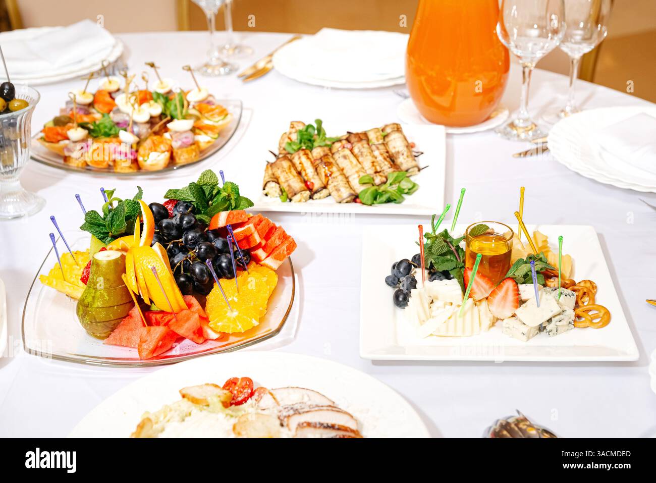 Table set colorful appetizers hi-res stock photography and images - Alamy