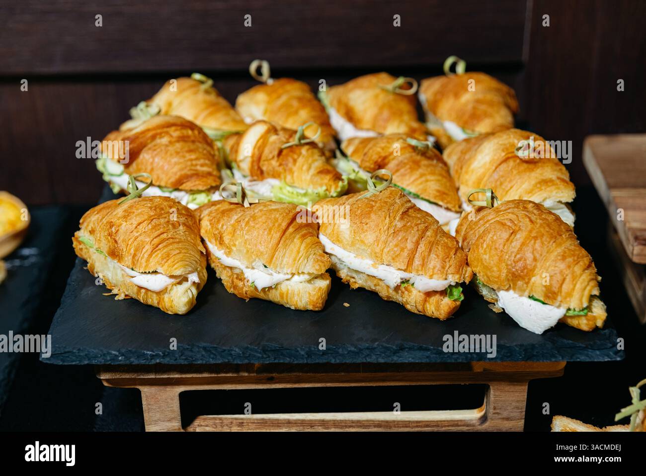 Tray fresh croissant sandwiches hi-res stock photography and images - Alamy