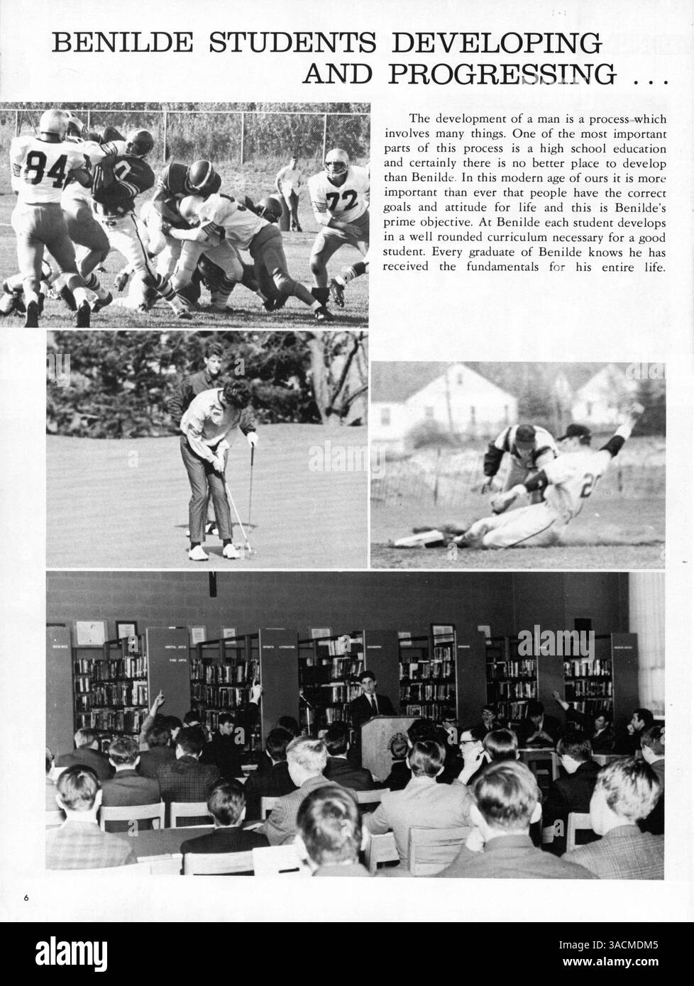 The 1968 benilde high yearbook highlights the student body hi-res stock ...