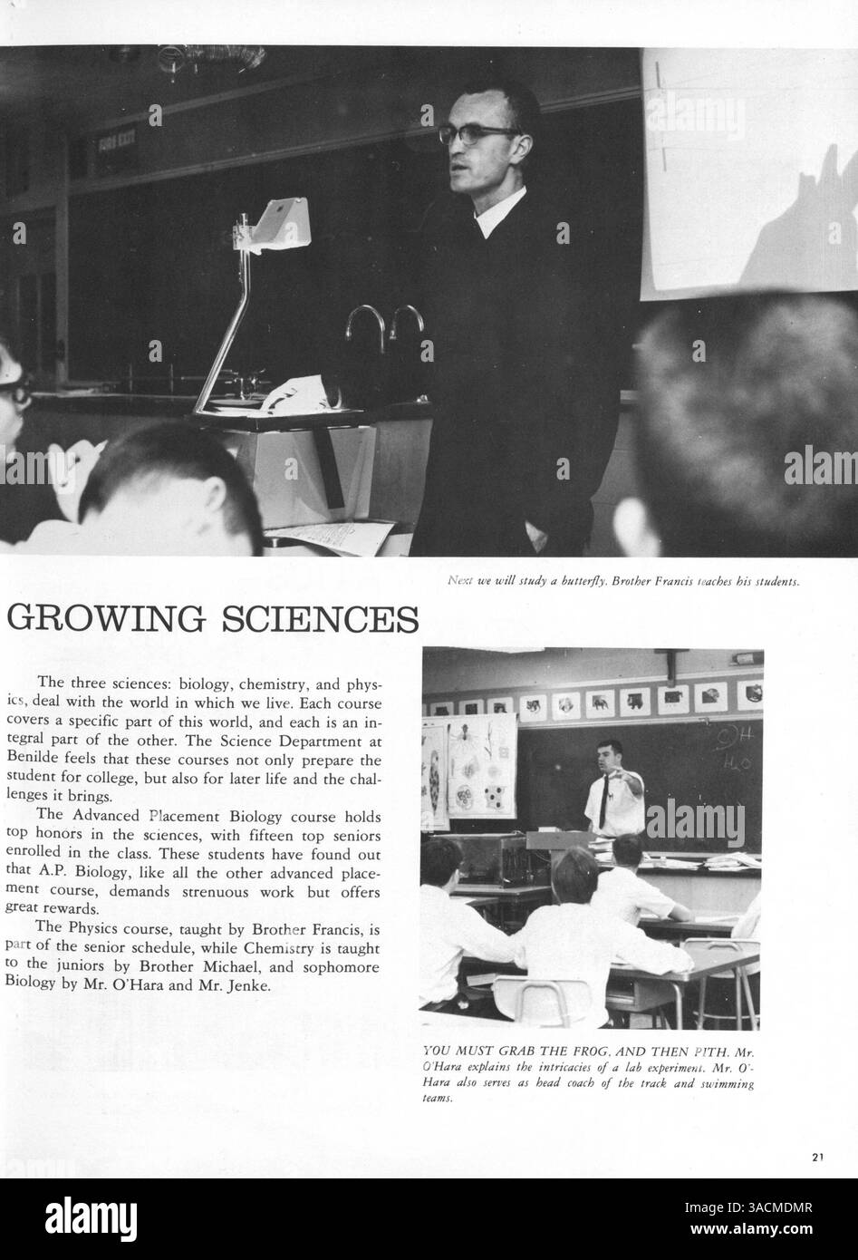 This high school yearbook from 1968 documents the students hi-res stock ...