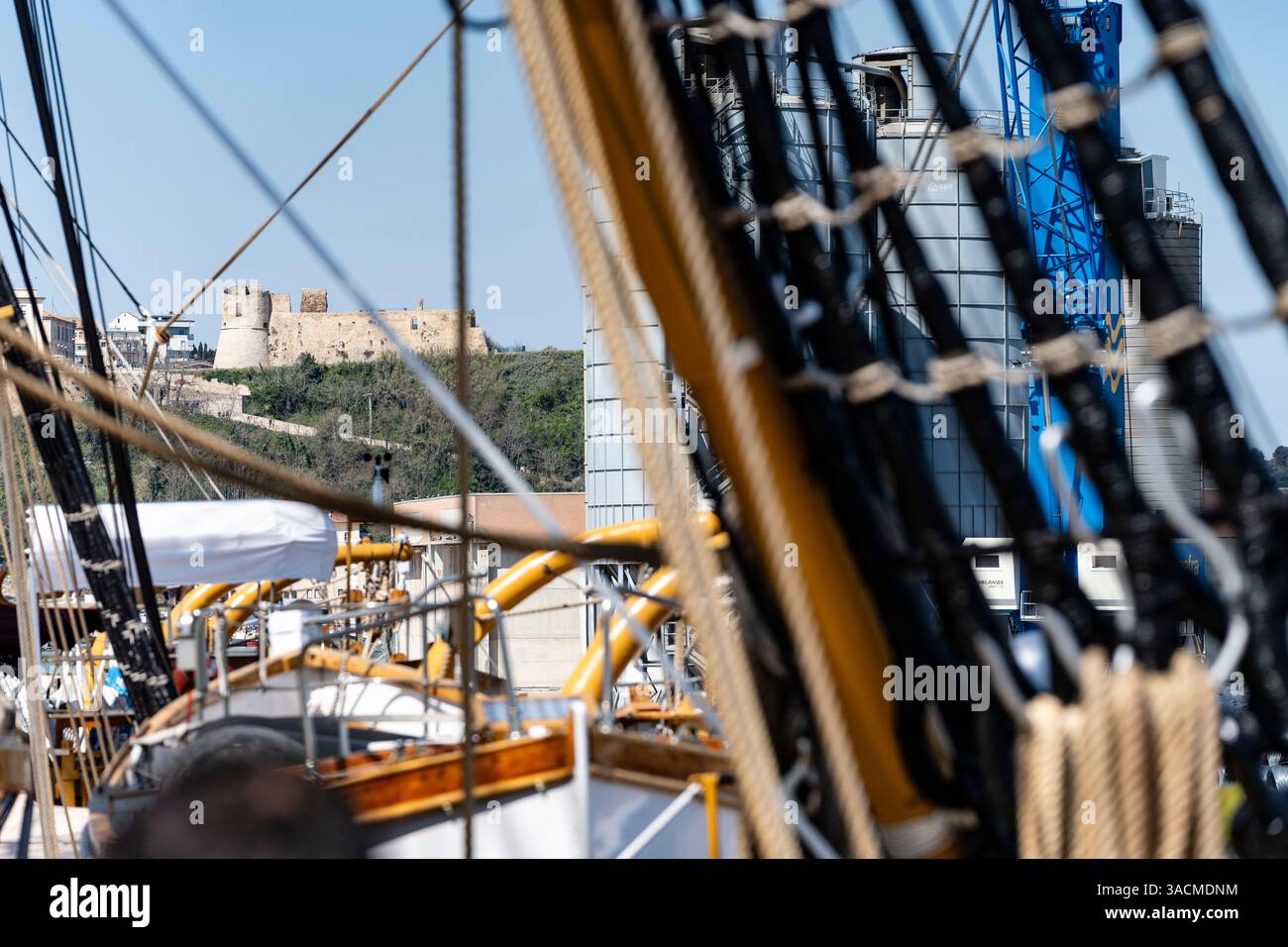 April 4, 2025, Ortona, Abruzzo, Italy: View of Castello Aragonese in ...