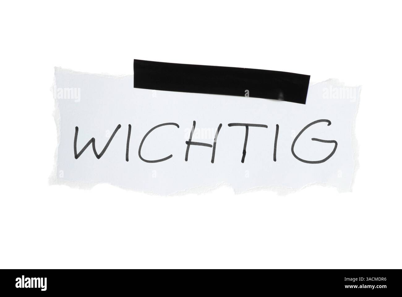 Insulated paper slip with black adhesive strip showing hi-res stock ...