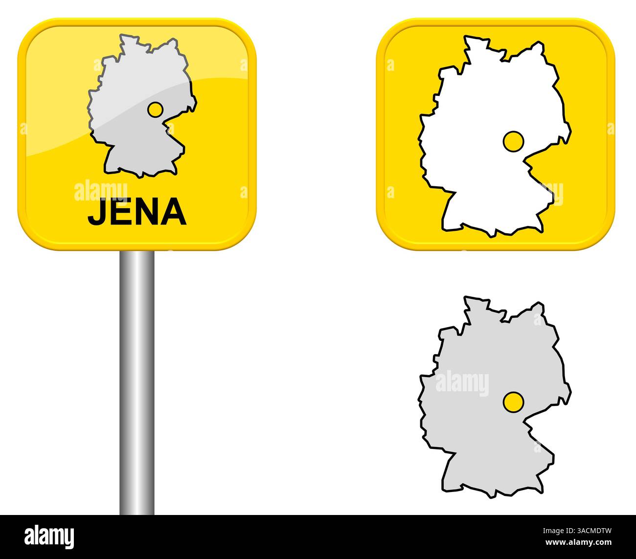 Jena map hi-res stock photography and images - Alamy