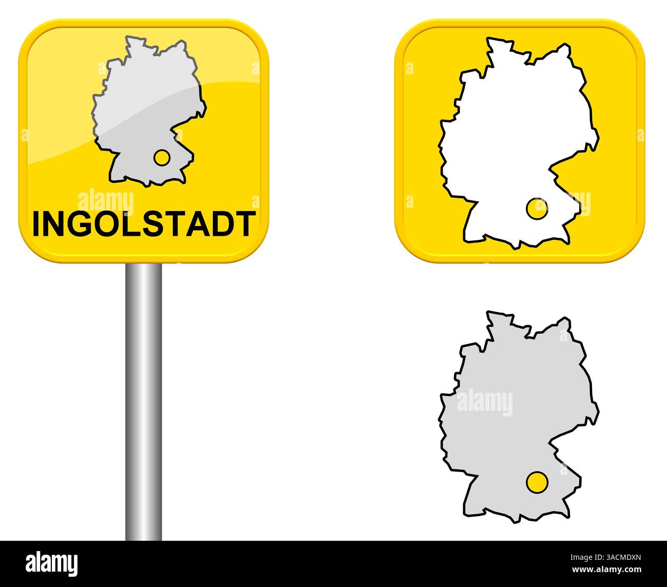 Ingolstadt map hi-res stock photography and images - Alamy