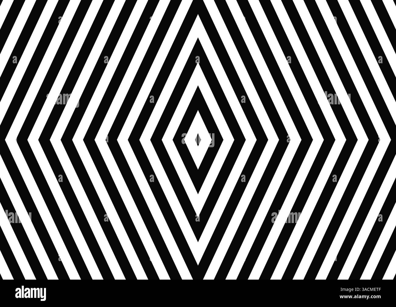 Diamond-shaped pattern with white and black stripes Stock Photo - Alamy