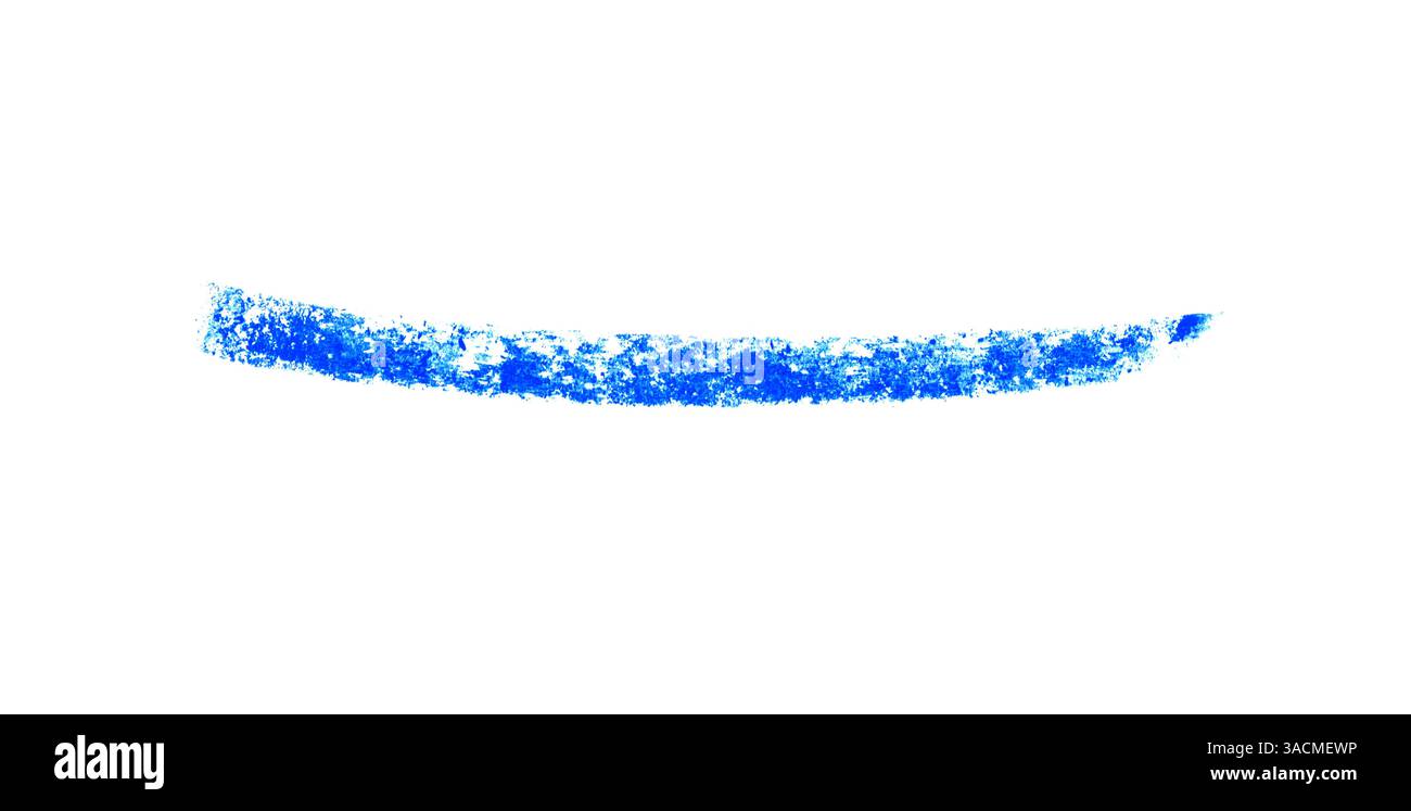 Hand-painted blue chalk stripe as a marker Stock Photo - Alamy