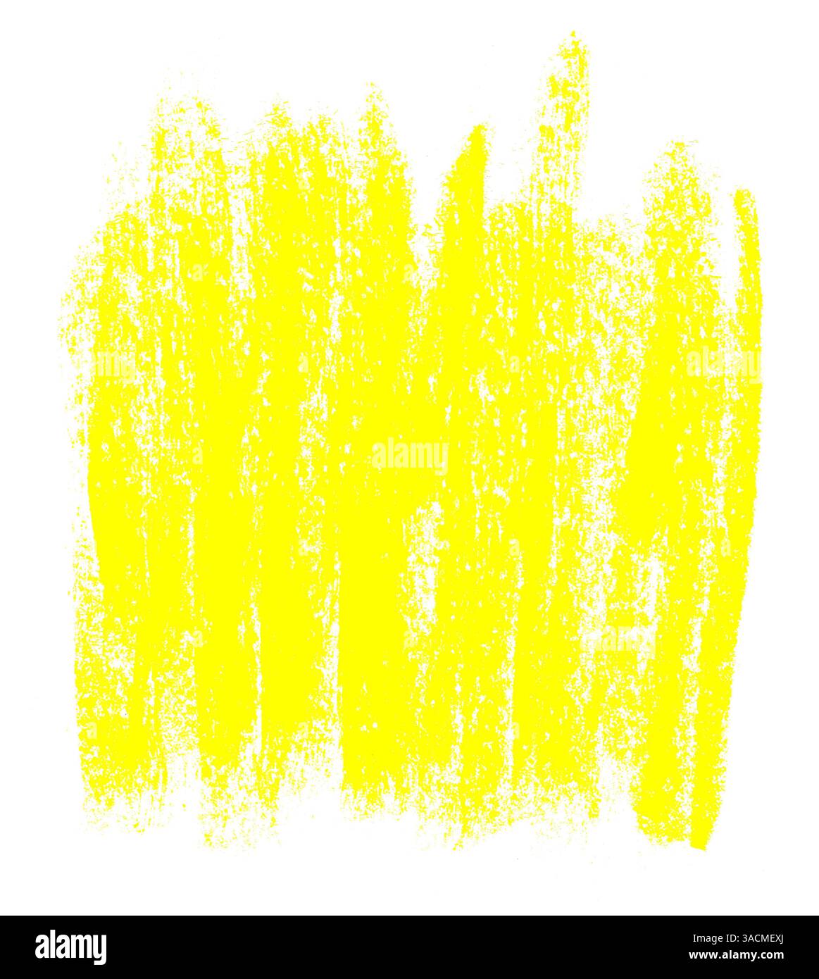 Scribbled lines in yellow - Painted with yellow chalk on a white ...