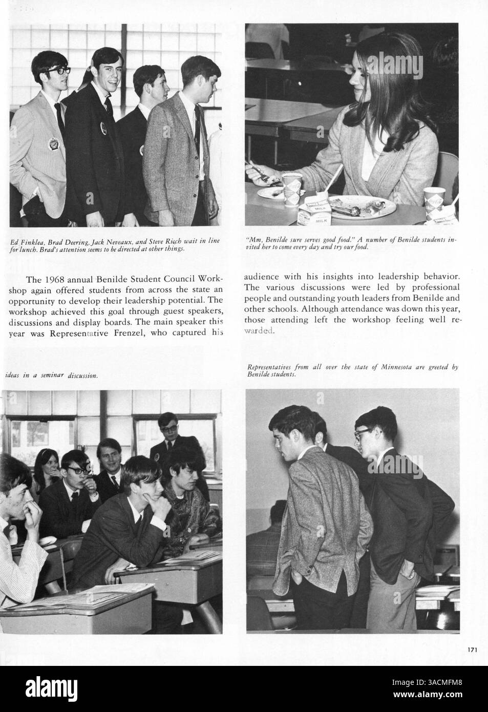 This 1968 yearbook from Benilde High documents the academic, athletic ...