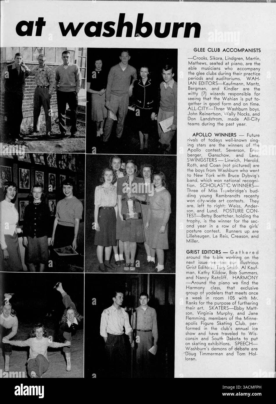 The 1947 Wahian yearbook from Washburn High School provides a record of ...