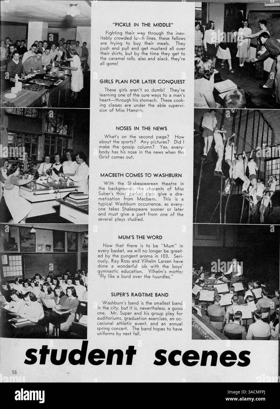 The 1947 Wahian yearbook from Washburn High School captures the ...
