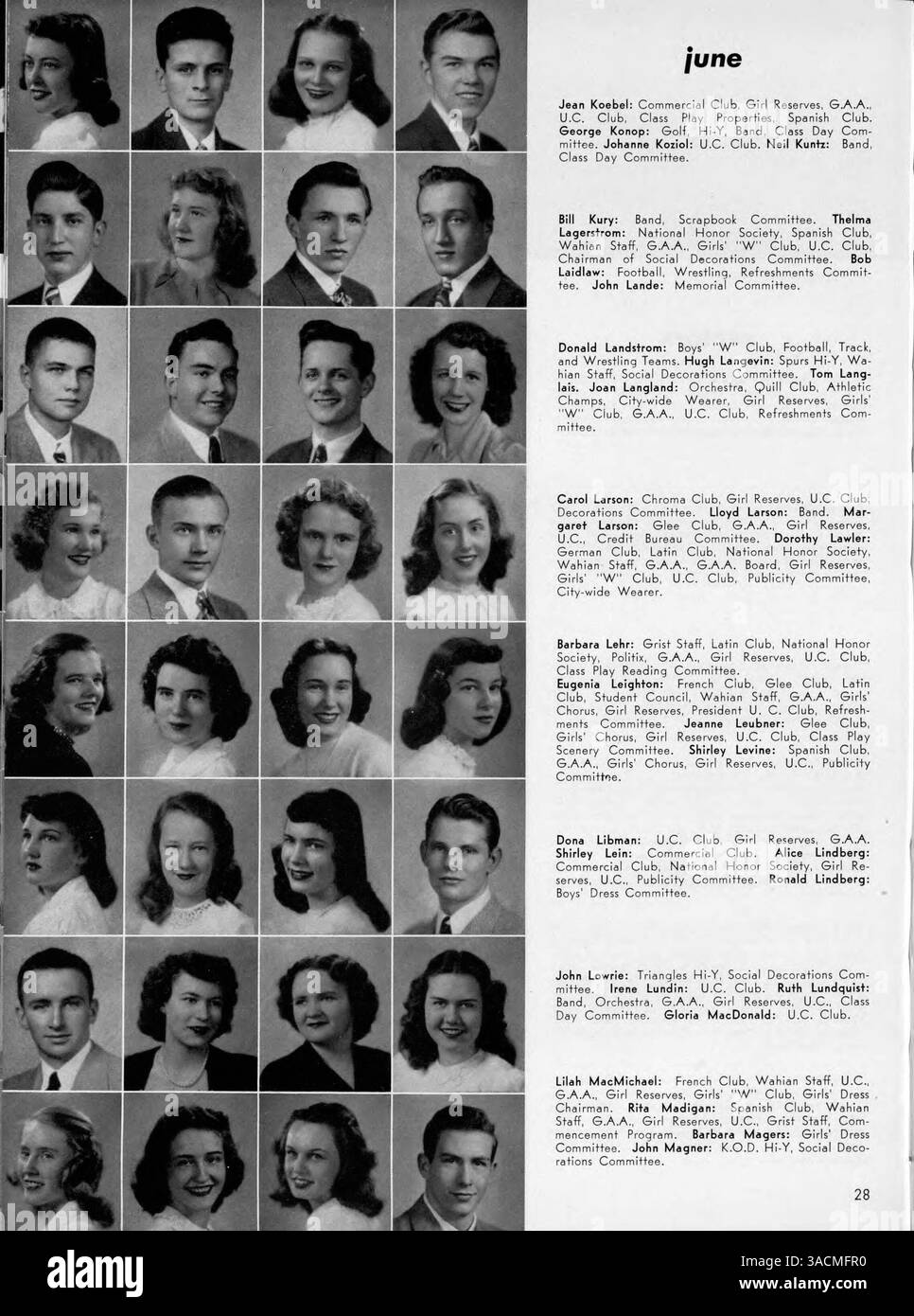 The 1947 Wahian yearbook from Washburn High School offers a visual ...
