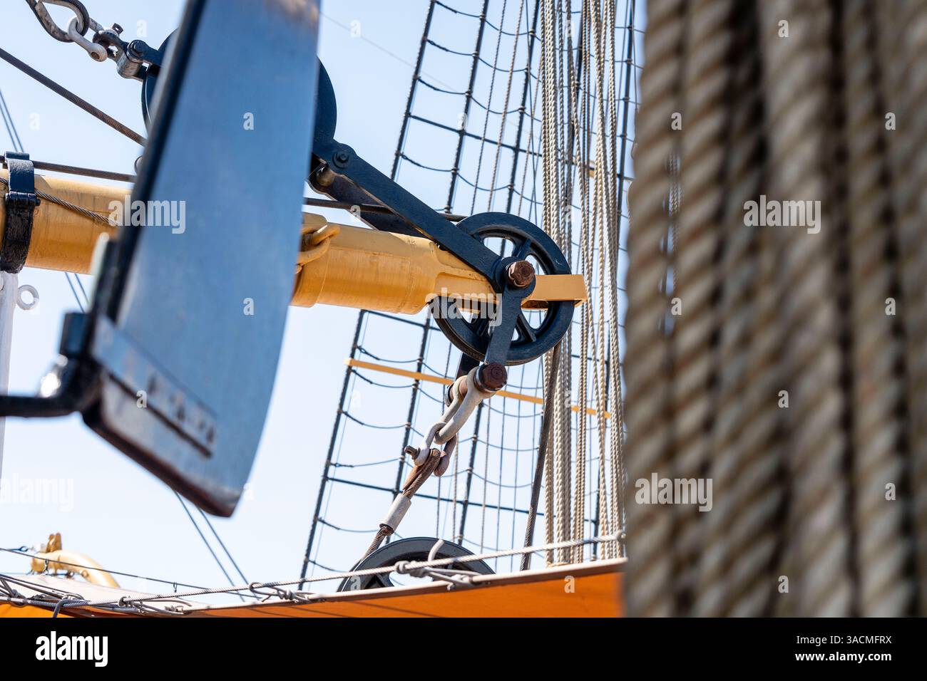 Ortona, Abruzzo, Italy. 4th Apr, 2025. Detail inside the Italian Navy ...