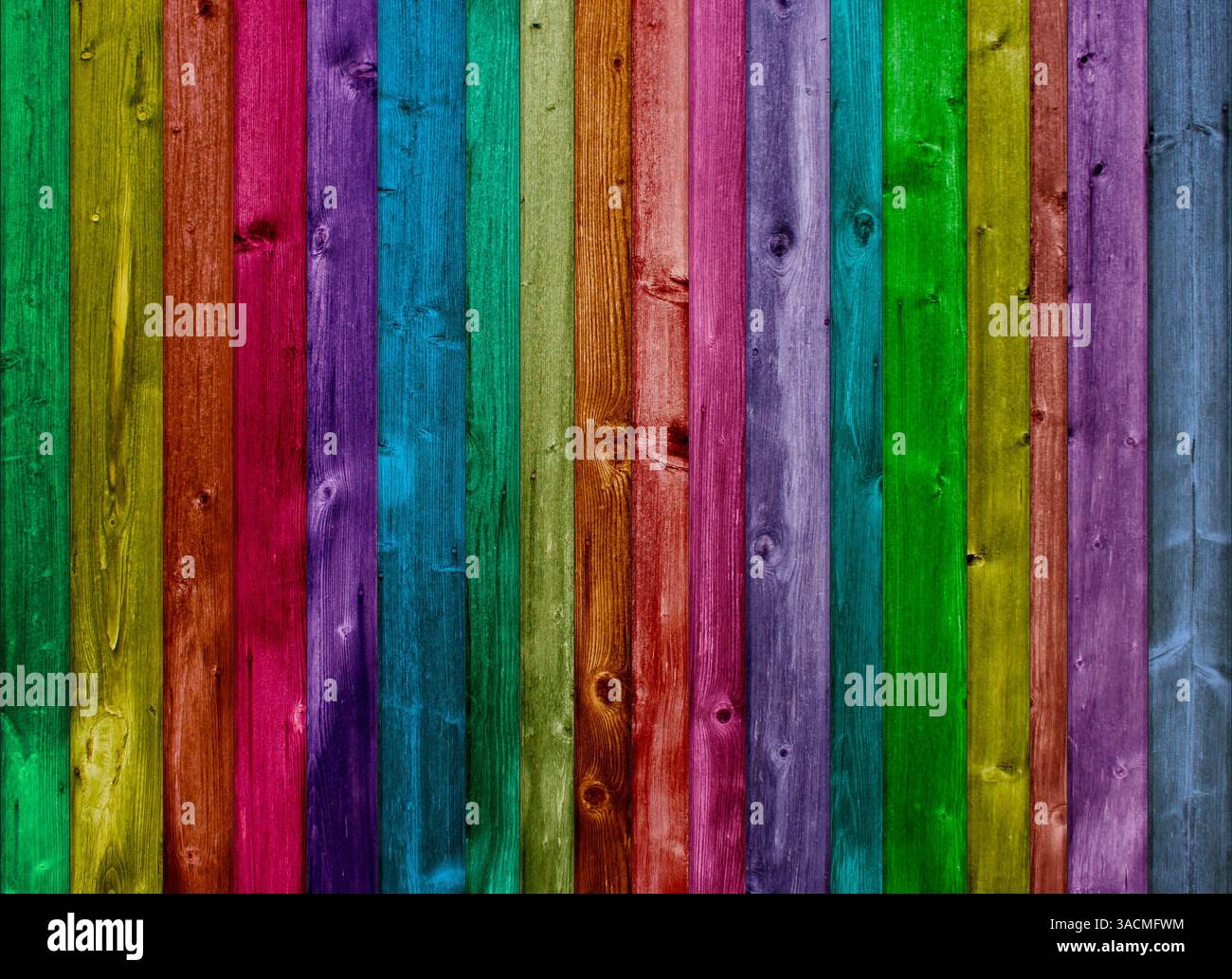 Colorful wooden boards in rainbow colors Stock Photo - Alamy