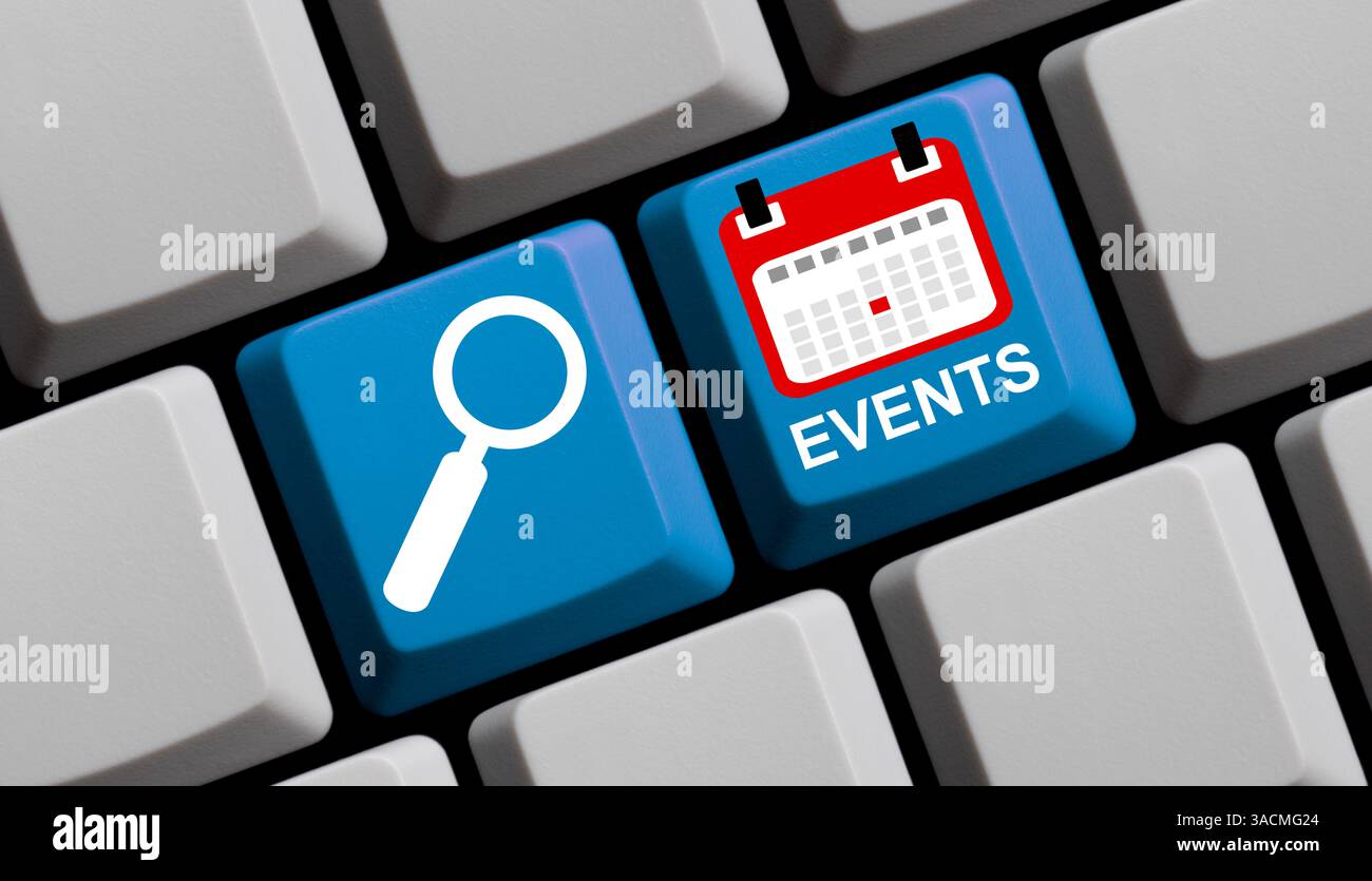 Search and find online events - Symbols on computer keyboard Stock ...