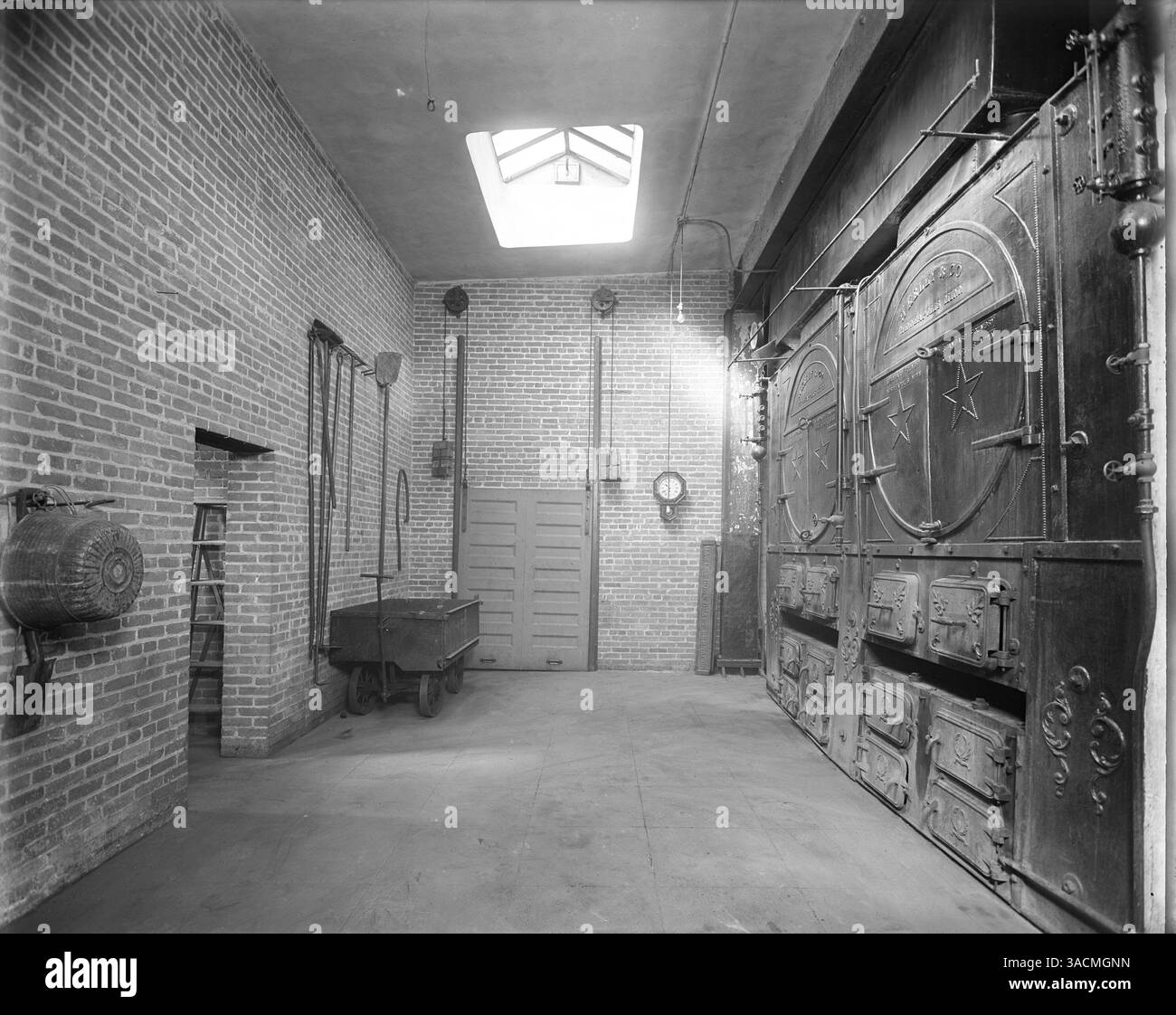 This image shows the interior of Marcy School’s boiler room ...