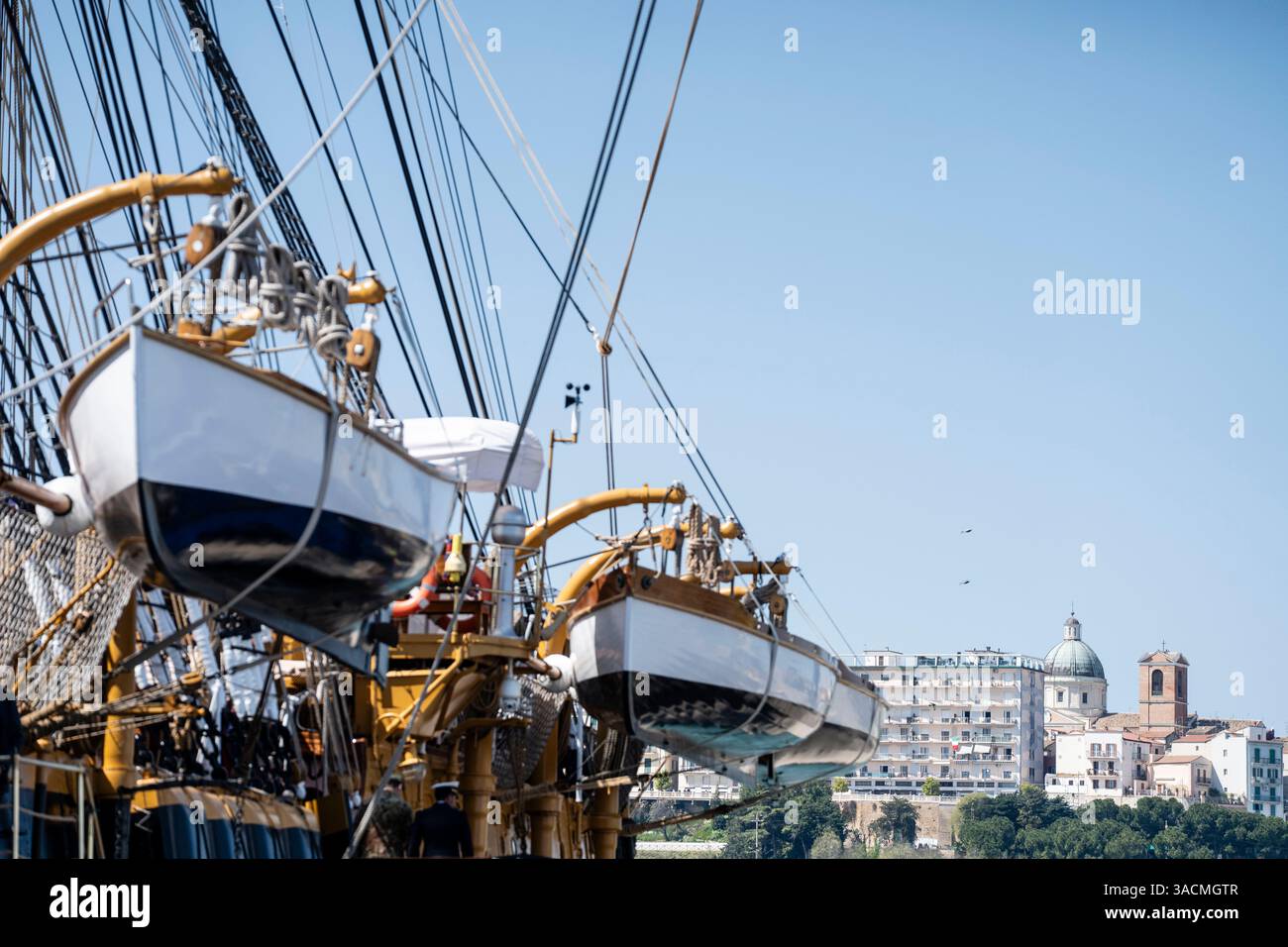 April 4, 2025, Ortona, Abruzzo, Italy: Detail of the Italian Navy ...
