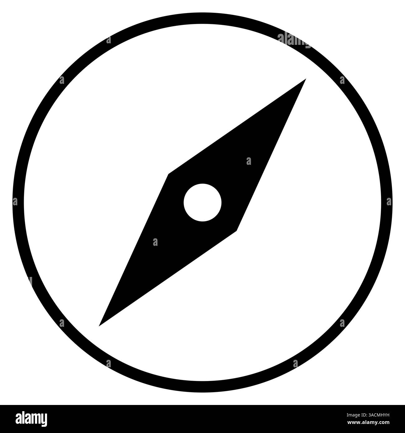 Compass symbol - flat icon in a circle for strategy and orientation ...