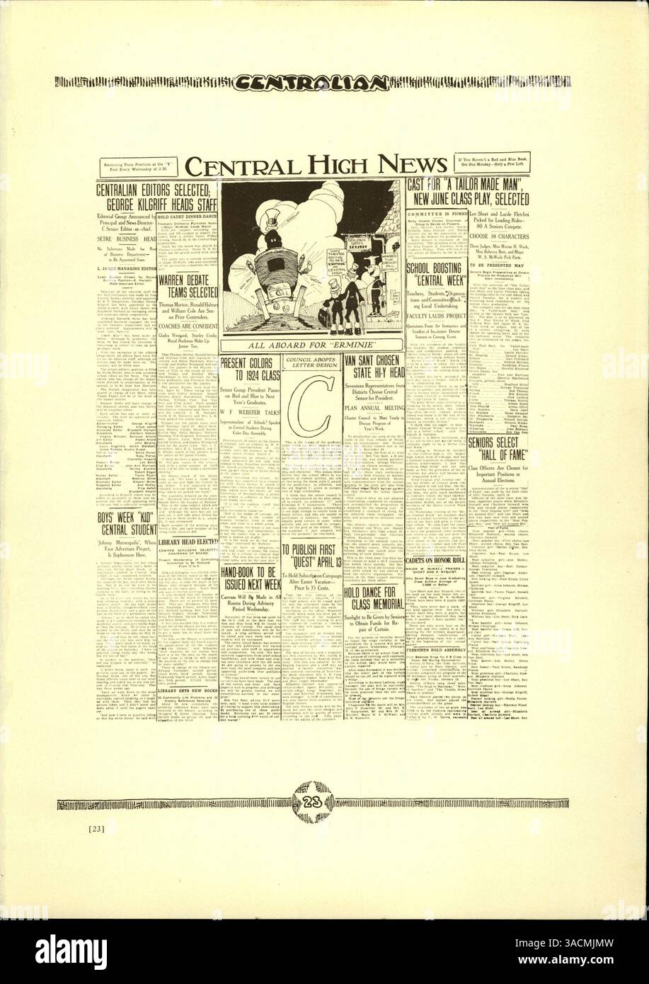 Yearbook documents the 1922 1923 school year at central high school hi ...