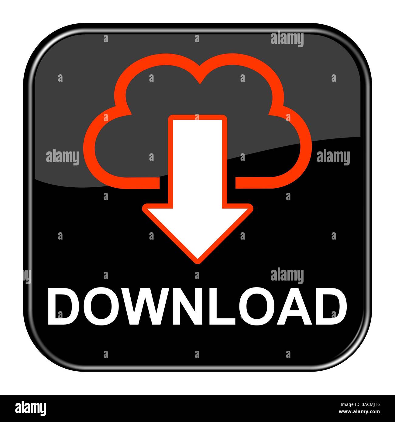 Modern download button black hi-res stock photography and images - Alamy