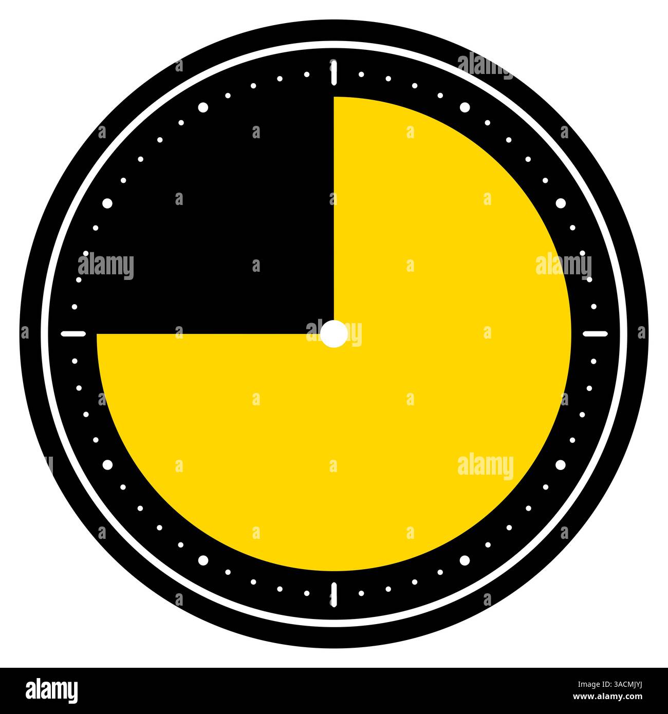 Clock time 9 45 Cut Out Stock Images & Pictures - Alamy