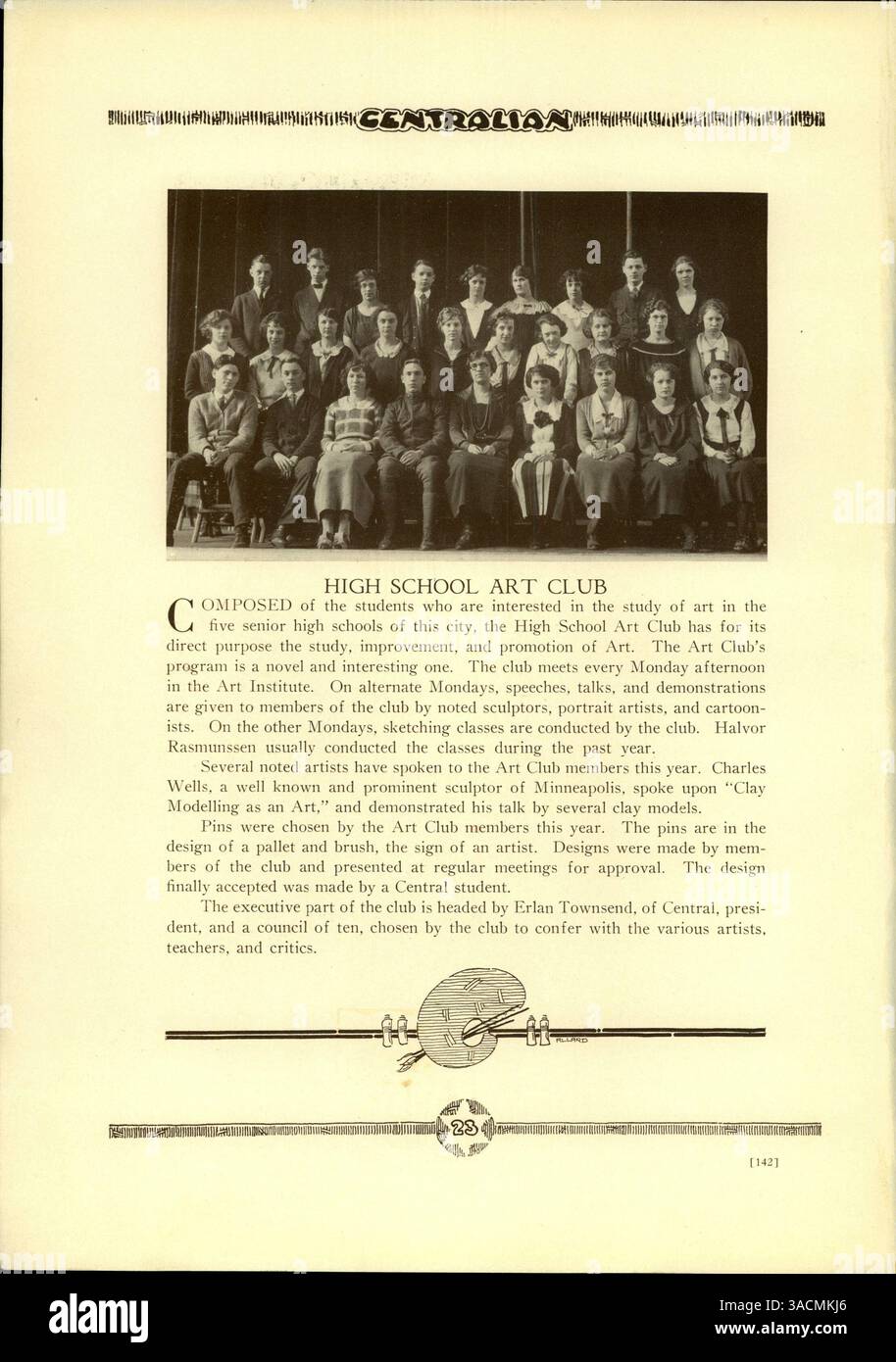 The 1923 'Centralian' yearbook documents the students, teachers, clubs ...