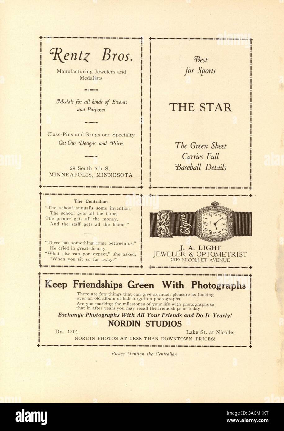 This 1923 yearbook from Central High School documents the students ...