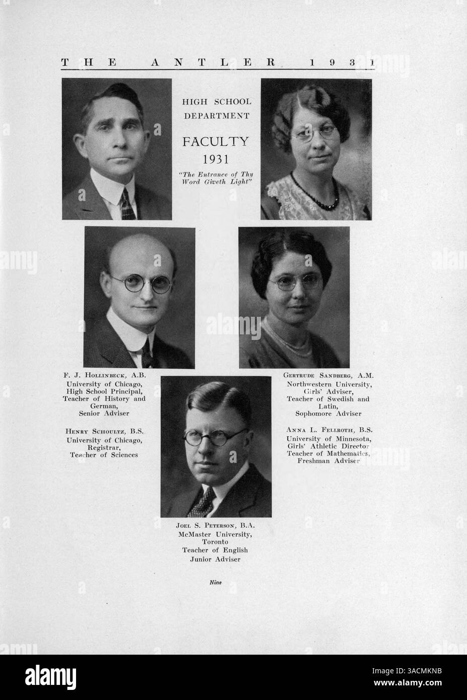 The 1931 Antler yearbook from Minnehaha Academy covers the highlights ...