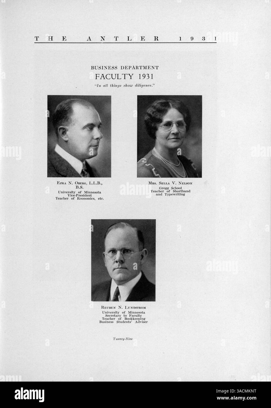 The 1931 Antler yearbook from Minnehaha Academy provides insight into ...