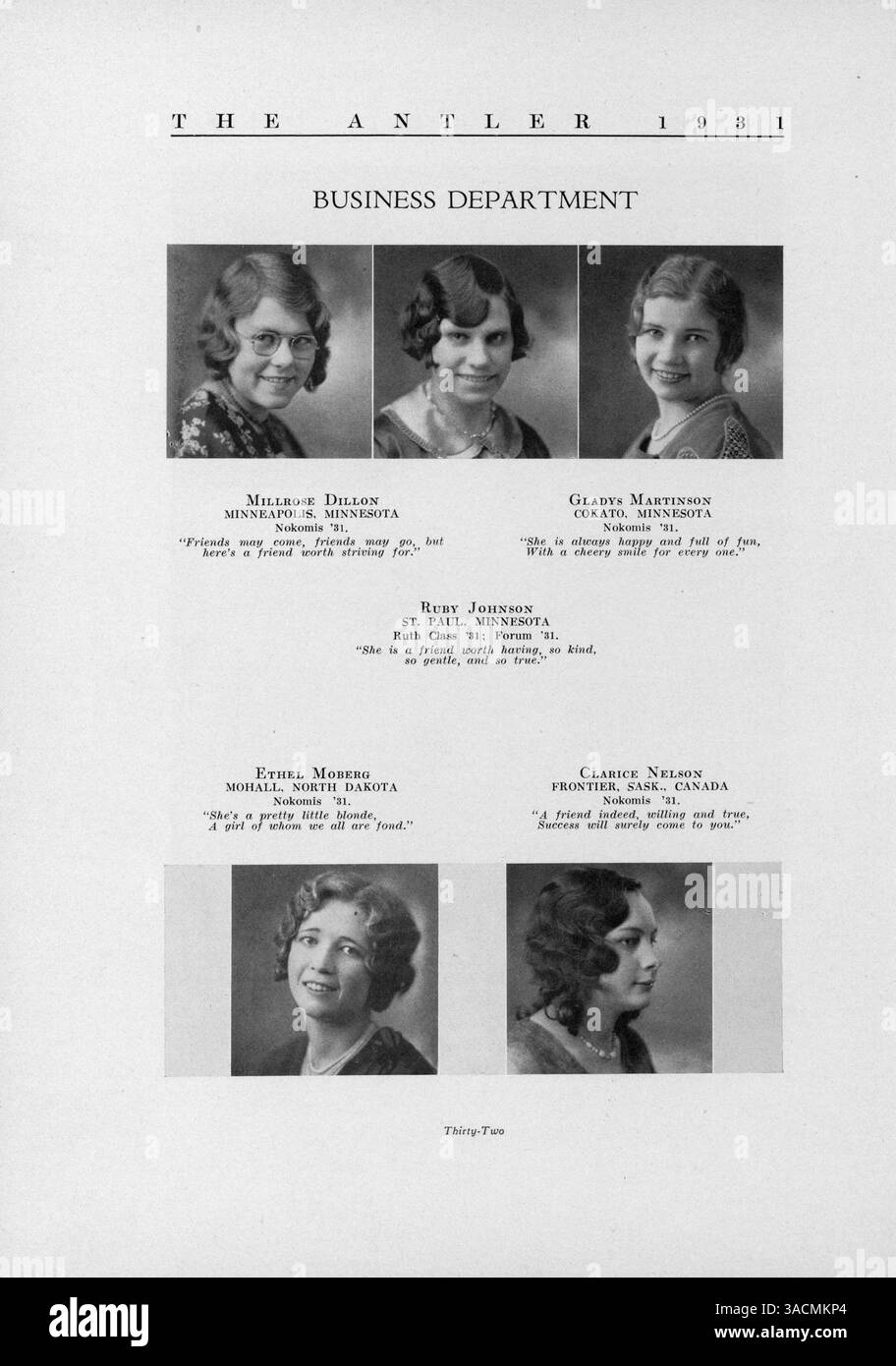 This 1931 yearbook, Antler, from Minnehaha Academy captures important ...