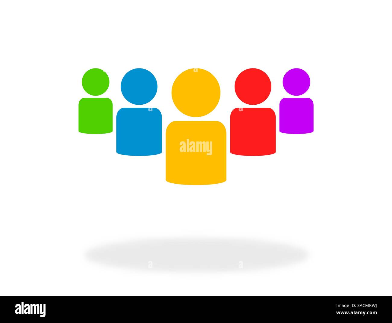 Colorful people - icon banner as a symbol for diversity, team, group ...