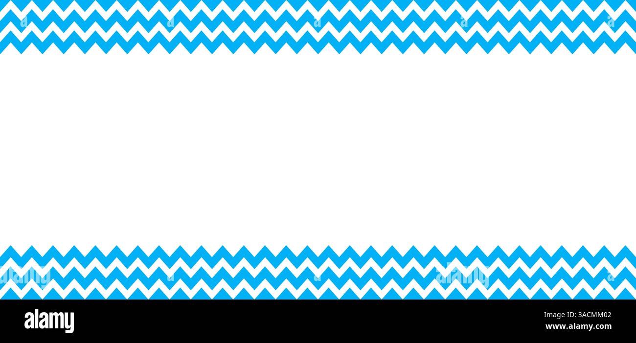Zigzag pattern blue and white as a frame with text space or background ...