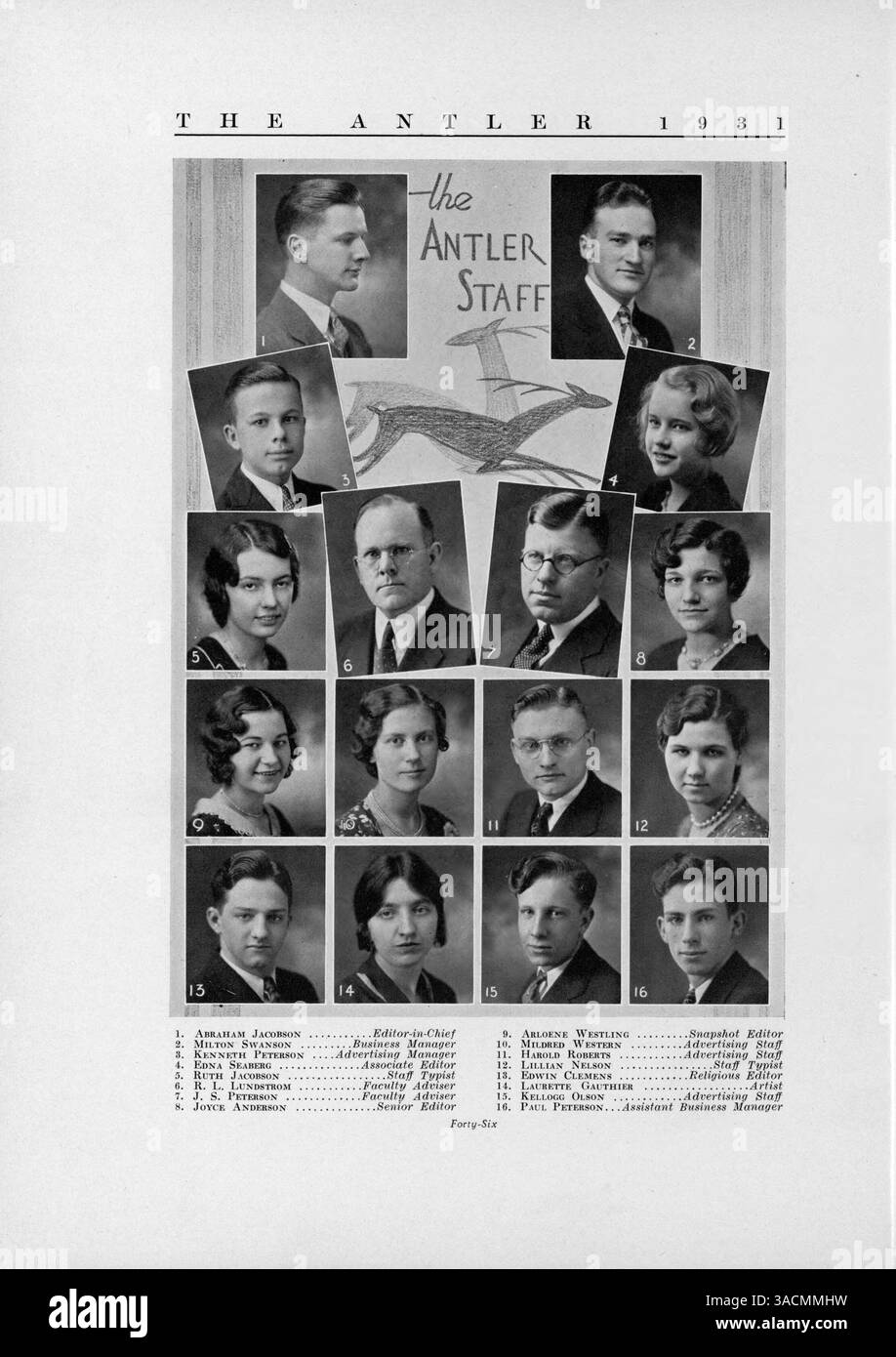 Minnehaha Academy’s 1931 yearbook, Antler, documents the school year ...