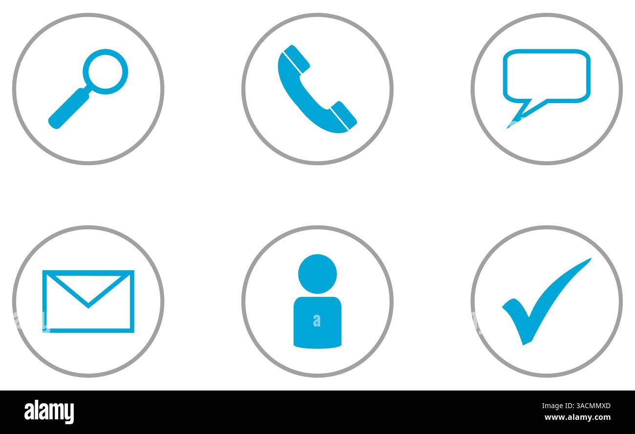 Blue design icons hi-res stock photography and images - Alamy