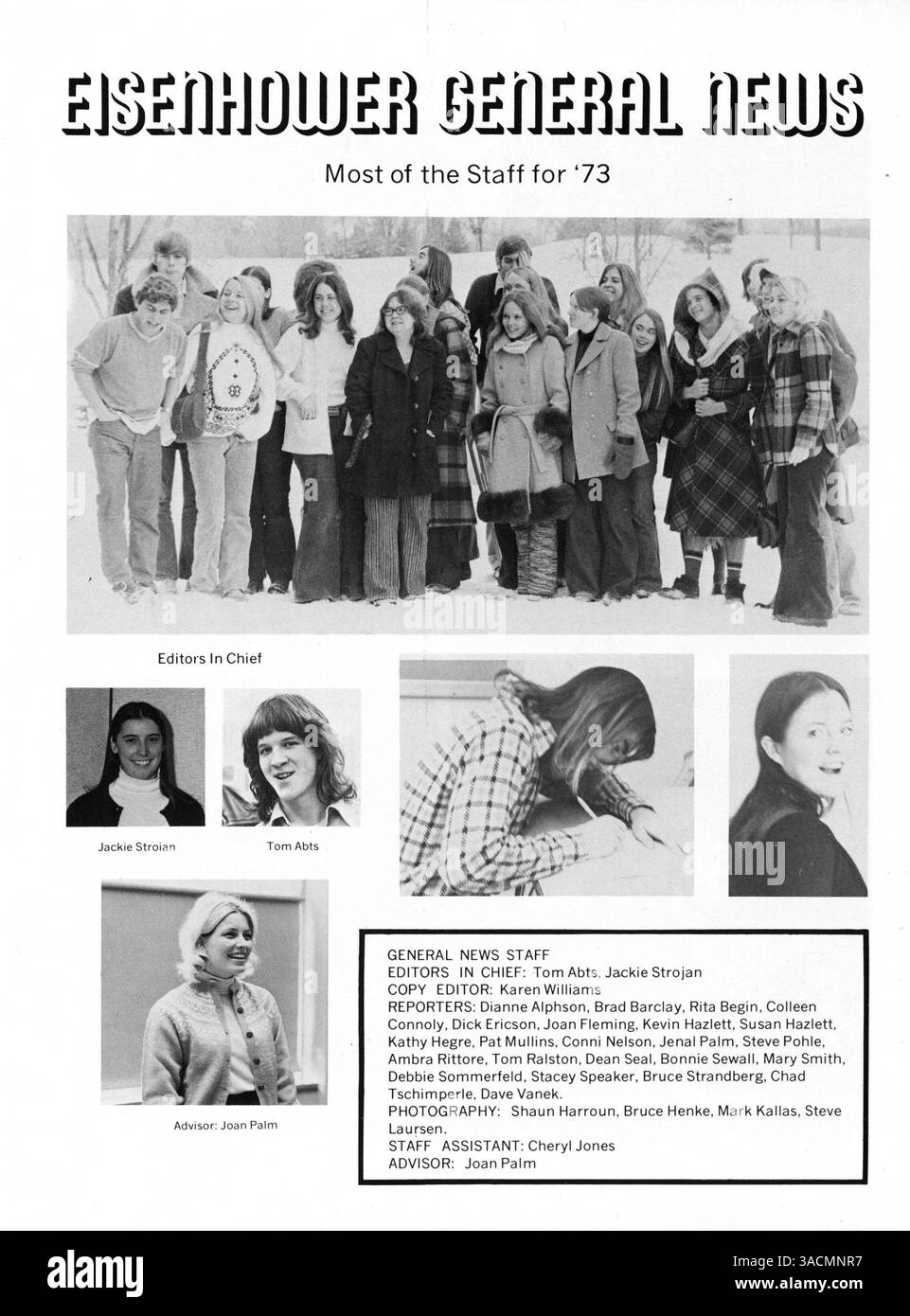 This yearbook, 'Ike's World 73,' documents the academic and ...