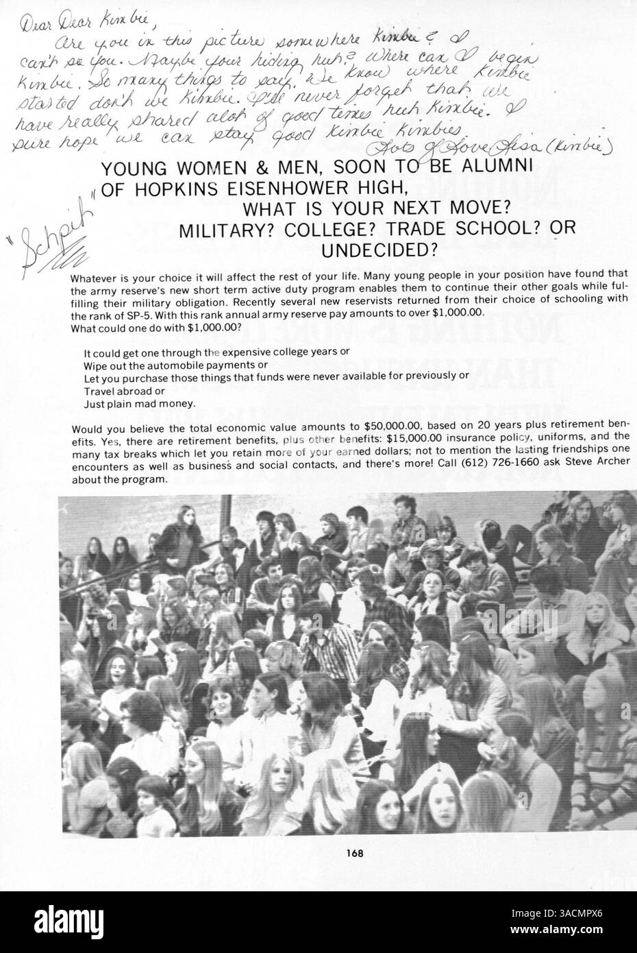 Ikes world 1973 yearbook from hopkins eisenhower captures the h hi-res ...