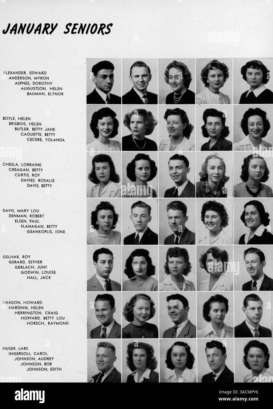 The 1943 Cardinal Yearbook from Marshall High School highlights the ...