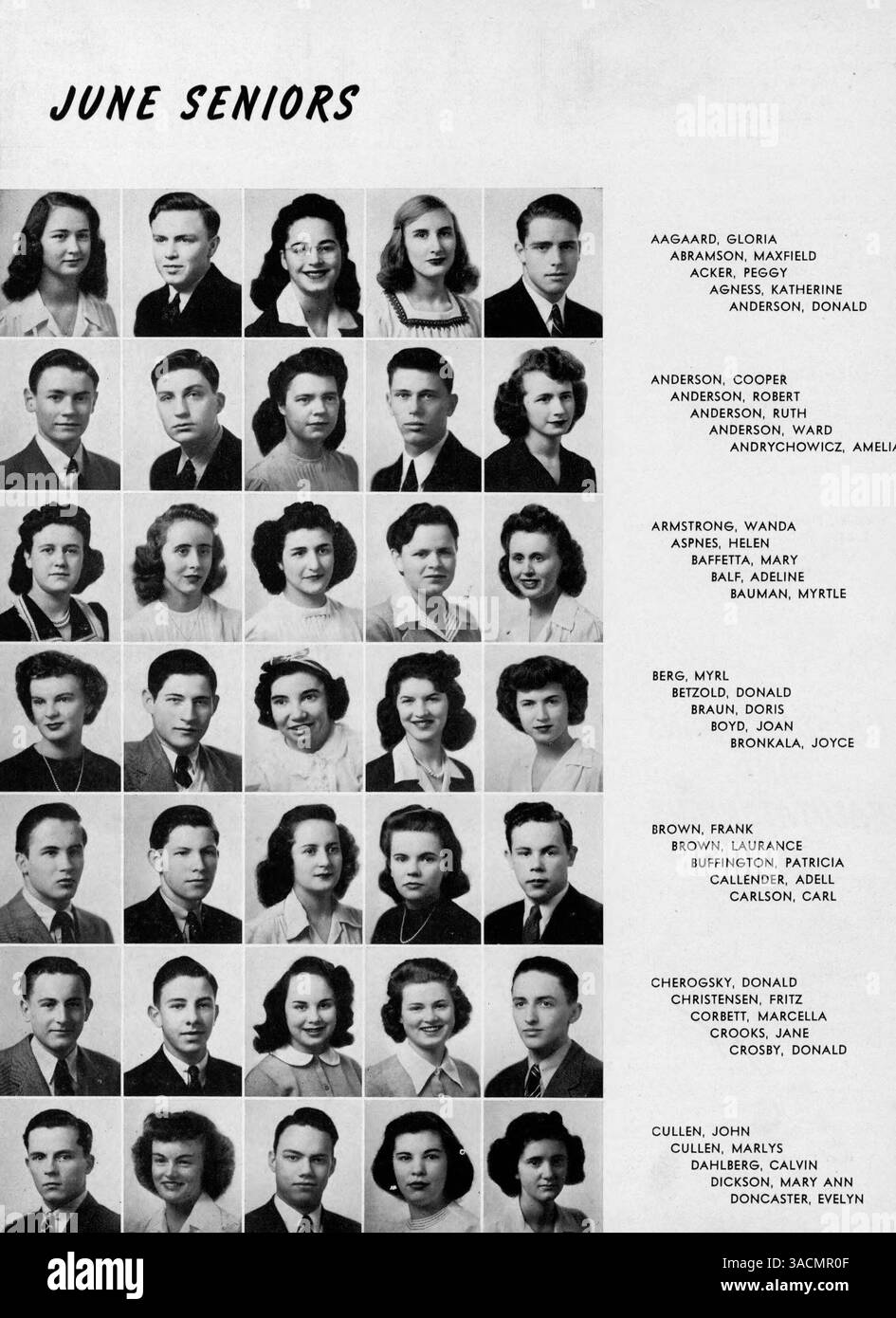 Marshall High School's 1943 Cardinal Yearbook documents the students ...
