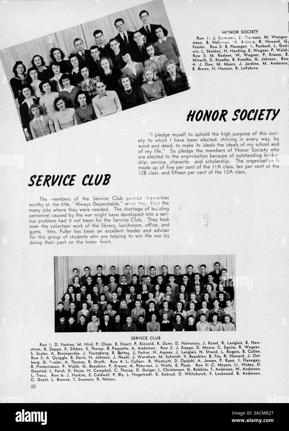 The 1943 Cardinal Yearbook at Marshall High School documents the students, teachers, sports ...