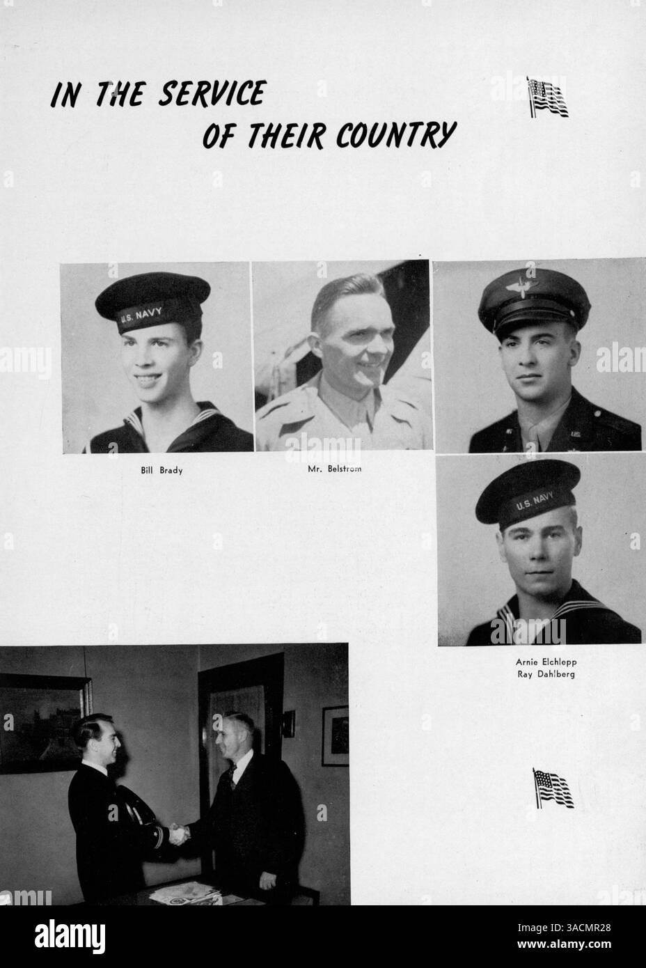 The 1943 Cardinal Yearbook from Marshall High School features portraits ...