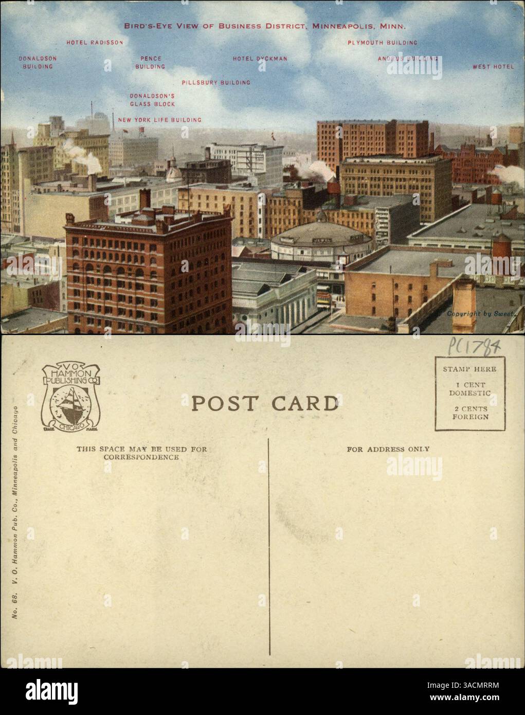 A bird's-eye view of the Minneapolis business district from the City ...