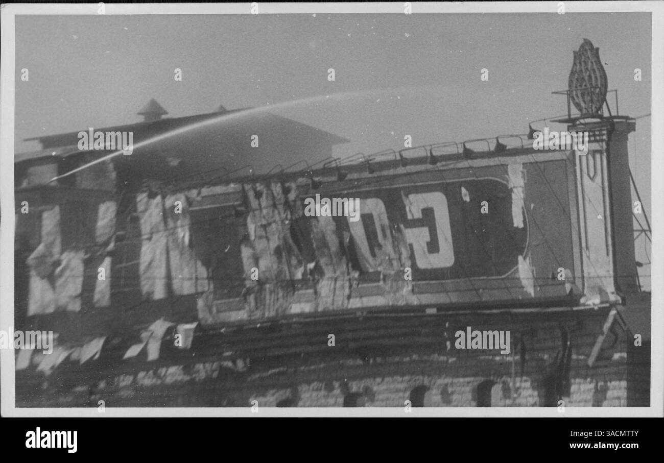 The Washburn Crosby 'A' Mill fire in the Mill District is depicted in ...