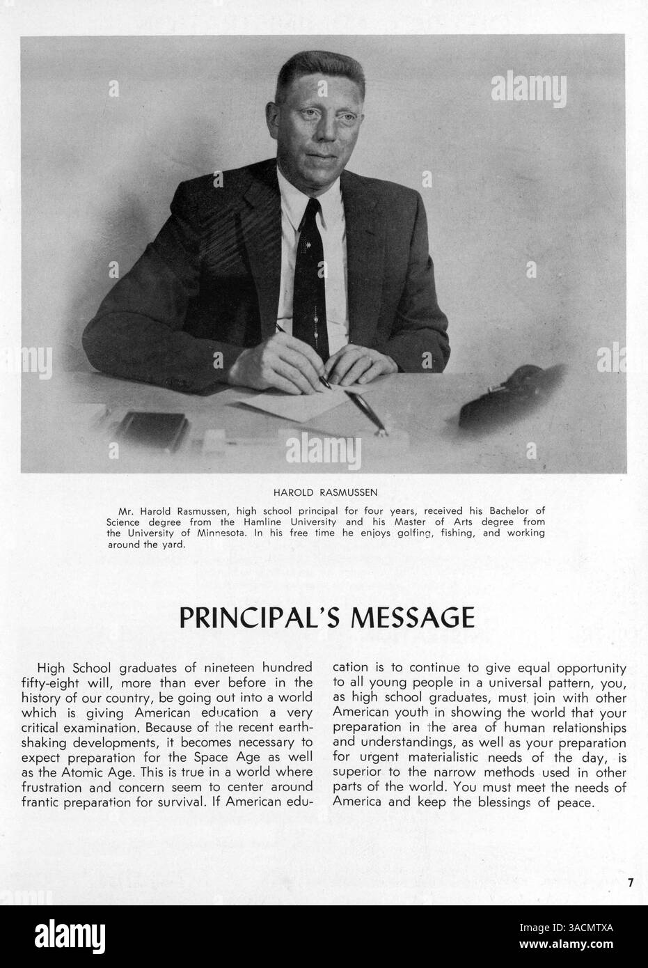 This 1958 high school annual, Aurean, features students, teachers ...
